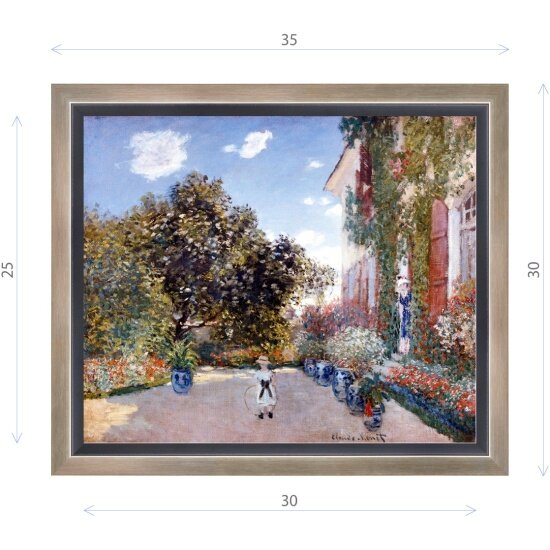 Картина Декор Депо Клода Моне Дом художника в Аржантее Матовый холст в раме 30х35 см