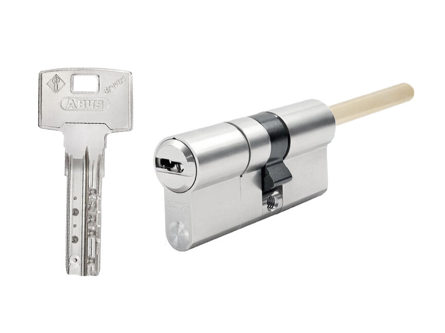 Цилиндр ABUS BRAVUS 4000 MX ключ-шток 75мм (размер 45х30Ш мм) - Никель