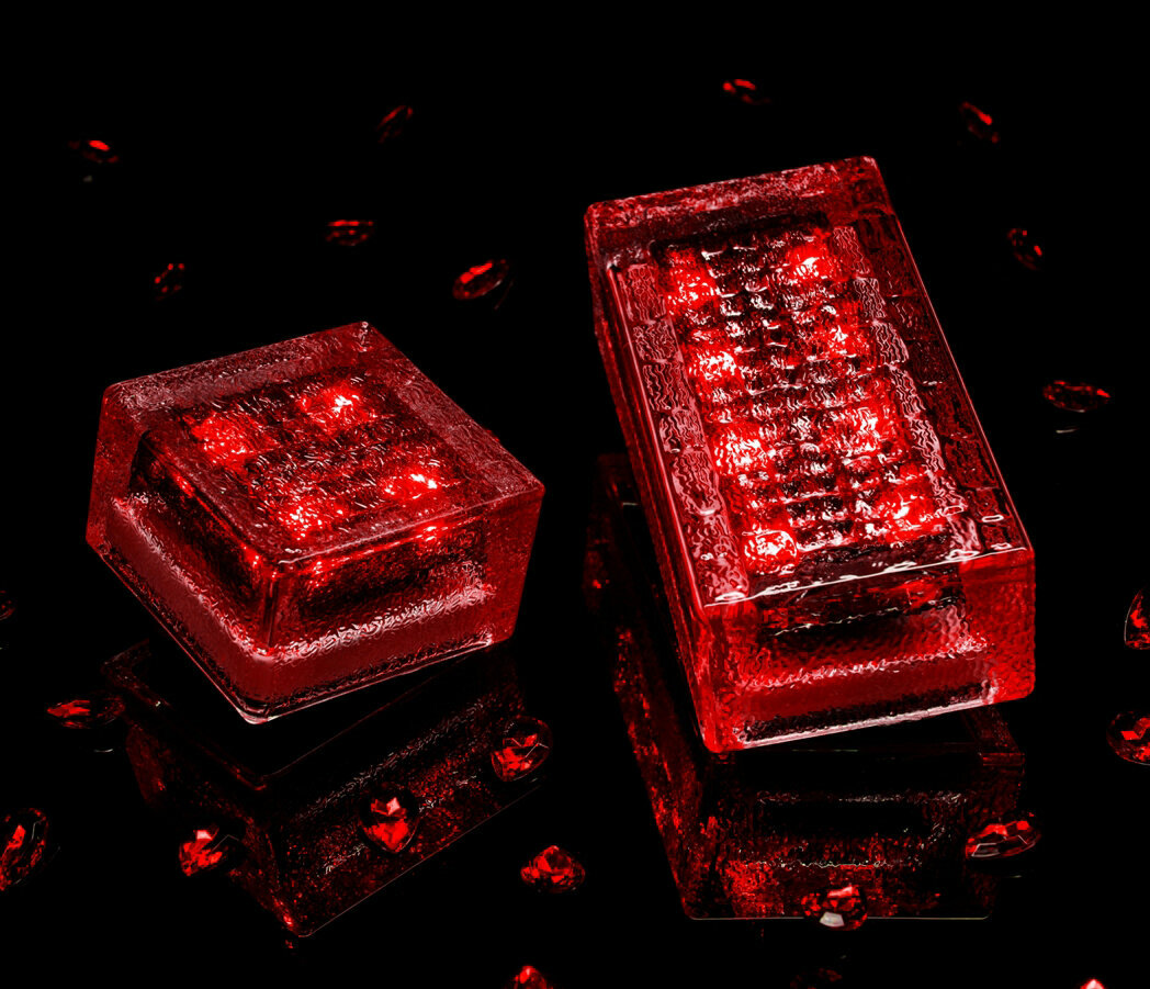 Светодиодная брусчатка на солнечных батареях Sultan`s gifts Ruby 198x98x60C, красная