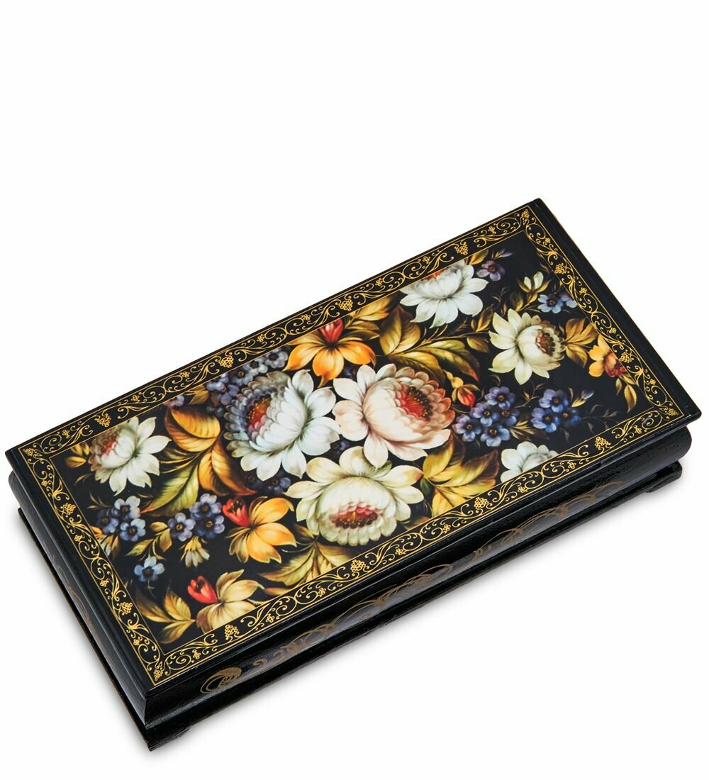 Шкатулка-купюрница в технике декупаж (8х17х4)