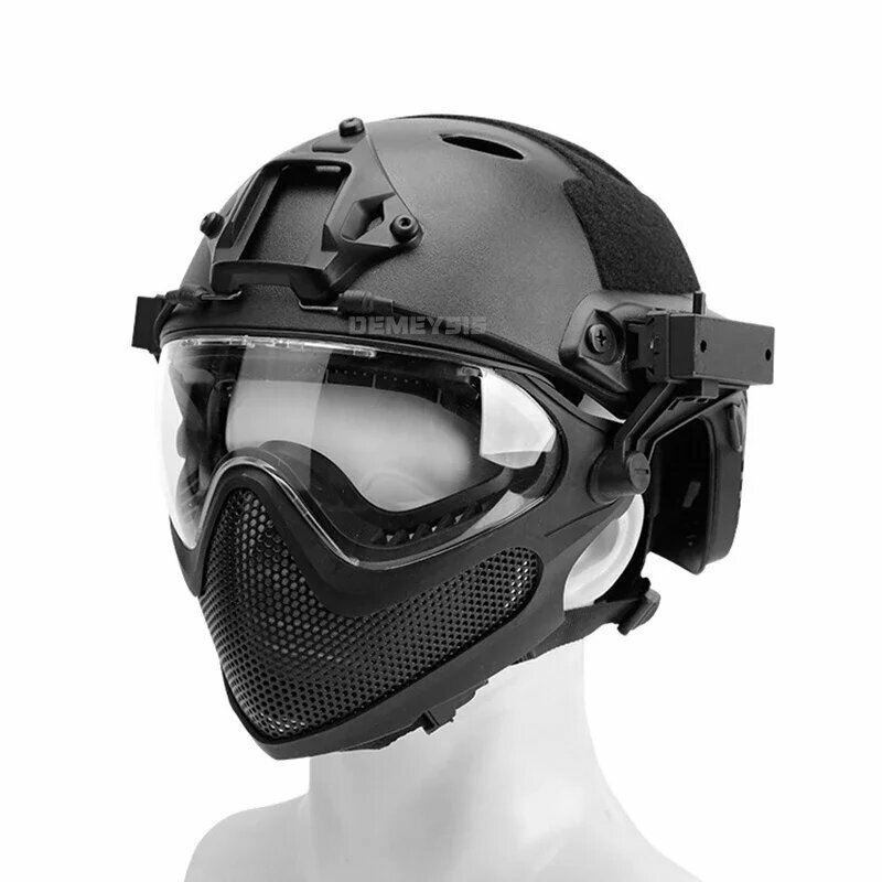 Тактический шлем Ultra Ones черный/коричневый/зеленый/многокамерный Черный, L, black