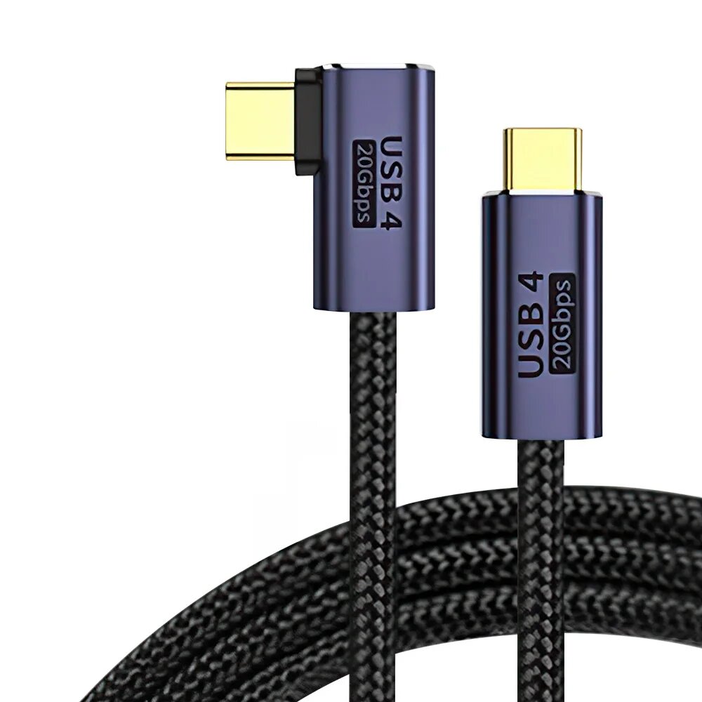 USB 4.0 Type C To C Thunderbolt 3 4 Кабель 8K@60HZ PD 100W 5A Супер быстрая зарядка для iPhone 15 Macbook iPad Pro Samsung 1 м 2 м 3 м 90 Degree, 1m