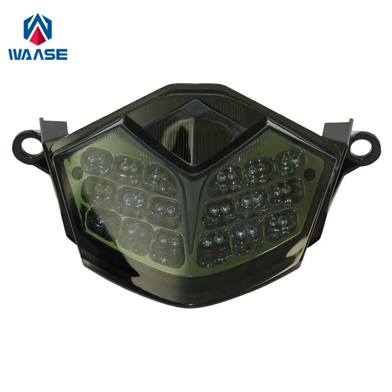 Waase для Kawasaki Ninja ZX-10R ZX10R 2008 2009 2010 хромированный задний фонарь, стоп-сигнал, поворотники, Встроенный светодиодный светильник Smoke Lens