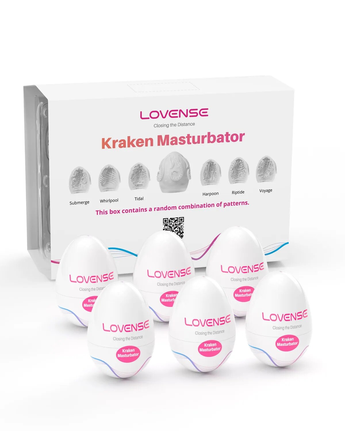 Набор маструбаторов Lovense Kraken, термопластичная резина, 6 шт