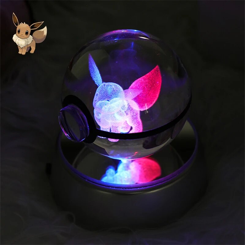 Pokemon 3D Хрустальный шар Eevee с подсветкой