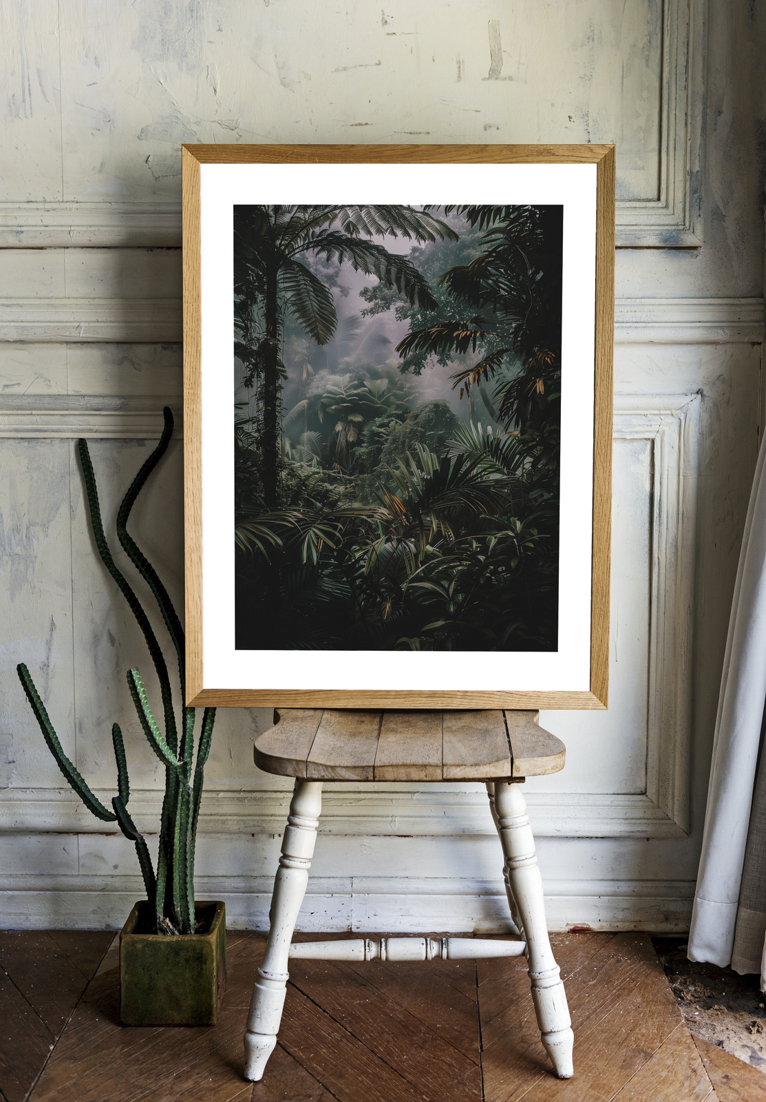 Постер "Тропический лес в таинственном тумане" 40x50 см в подарочном тубусе