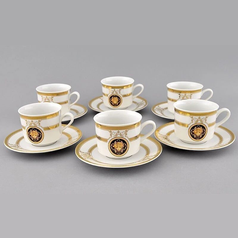 6 чашек с блюдцами Leander Sabina Zlatá Medúza 02160415-A126
