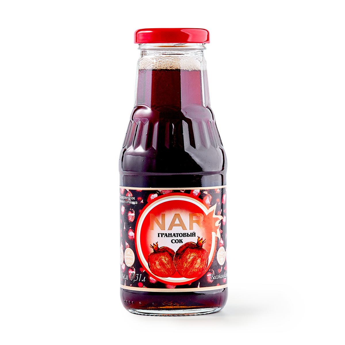Сок гранатовый Nar, концентрированный, 310 мл, в стеклянной бутылке