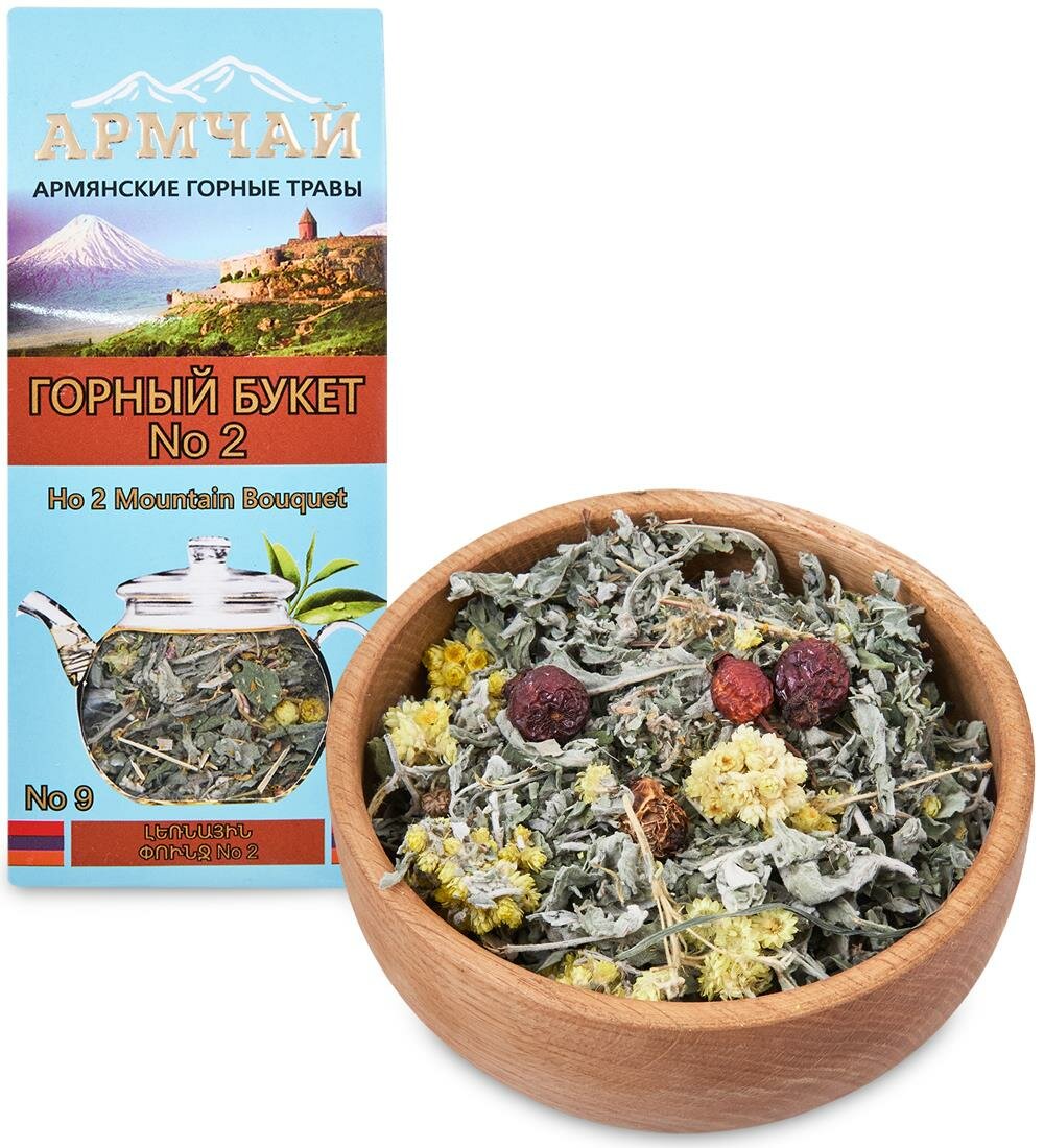 Чай заварной Горный букет №2 30гр (армчай) A2184708 армчай, Мята, зверобой, бессмертник, шиповник.