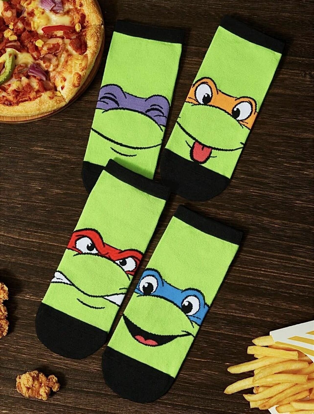 Короткие носки Черепашки Ниндзя Teenage Mutant Ninja Turtles с мультяшным рисунком