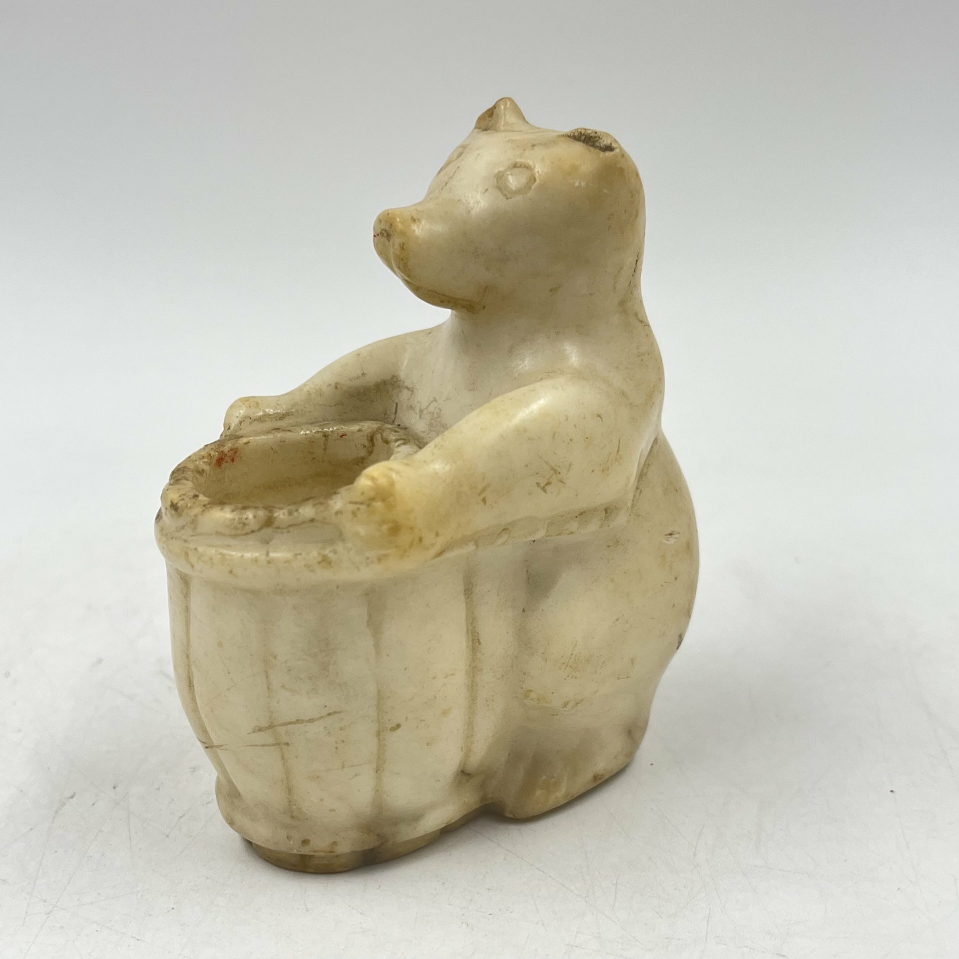 Подставка под зубочистки "Мишка с бочонком", натуральный камень, Россия, 1990-2000 гг.