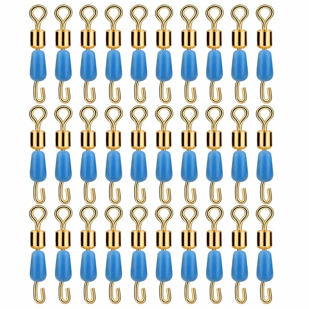 Инструменты для рыбалки, Противозапутывающие силиконовые быстросъемные зажимы для поводков - средний размер, 30 шт