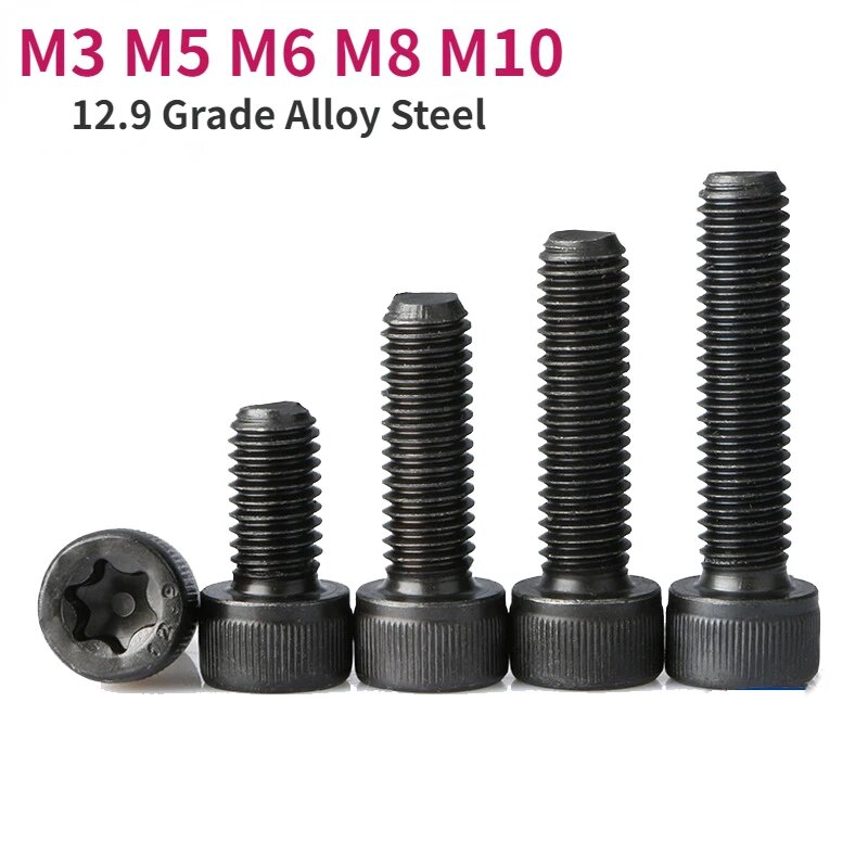M3 M5 M6 M8 M10 12.9 Легированная сталь Шестигранный винт Torx Болт с чашечной головкой Противоугонный винт Torx с цилиндрической головкой