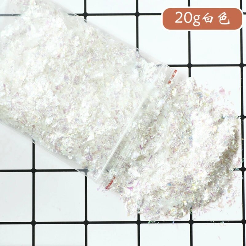 ACTBOBO Блестки для эпоксидной смолы 20г Белый, White