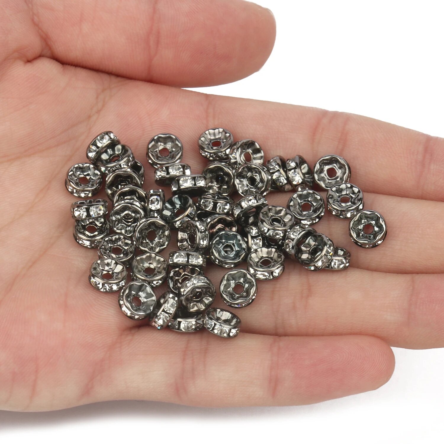 Серые стразы бусины TANANTA 4 мм 50шт, type3-black