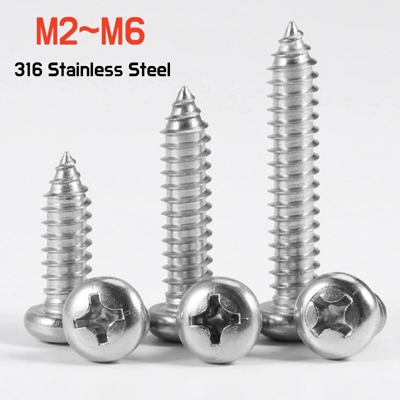 Саморезы по дереву M2-M6 нержавеющая сталь 316 M3.5-30pcs, 10mm