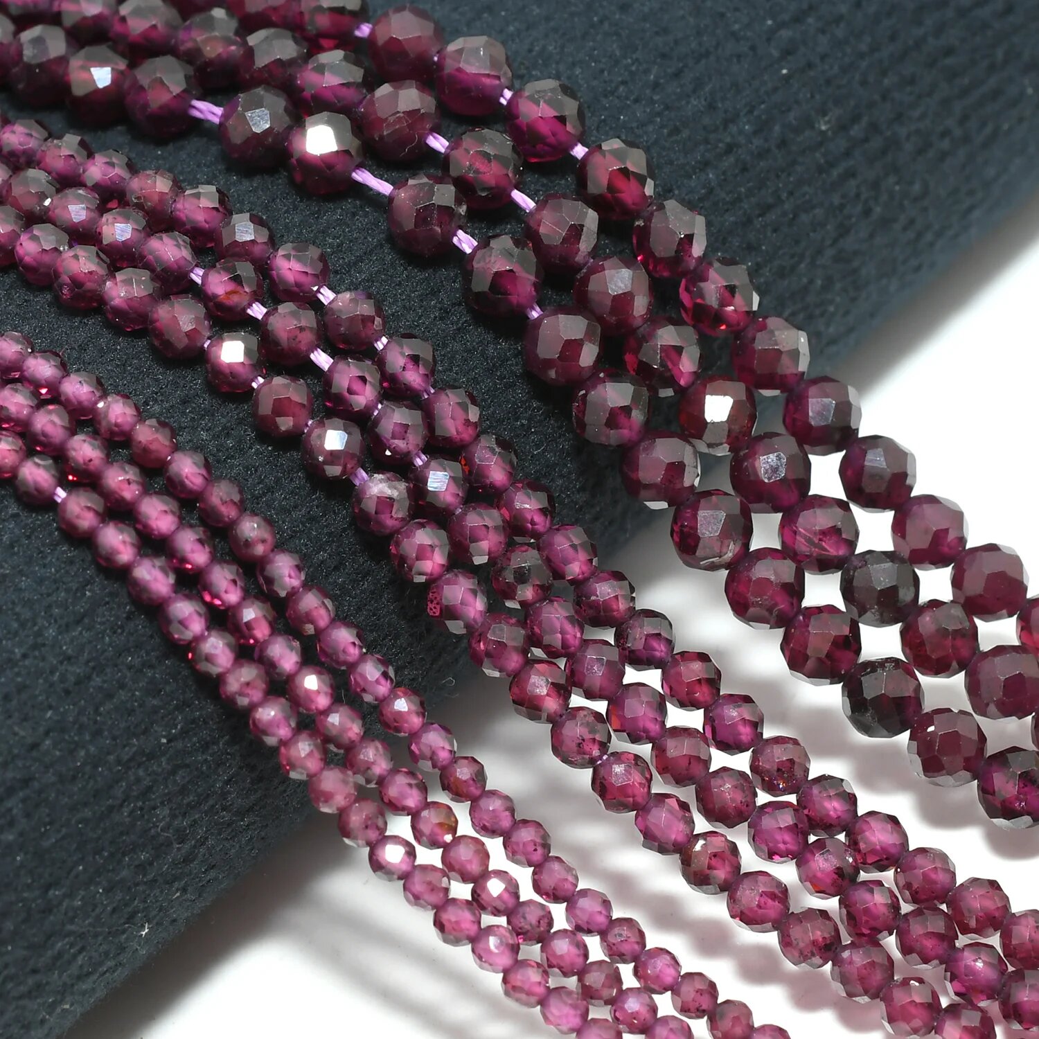 GENUINSTONE Родолит Гранат Бусины Круглые 2мм/3мм/4мм 2mm