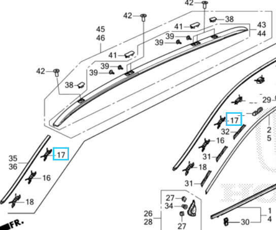 Фиксатор A, ветровое стекло (пурпурный) (Оригинал)