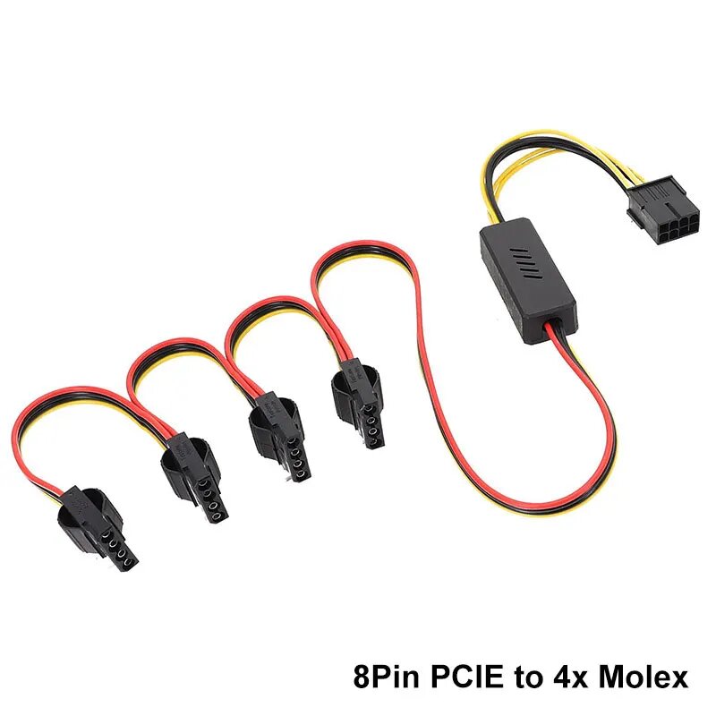 Кабель-адаптер Angitu 8Pin GPU к SATA/Molex 4xMolex