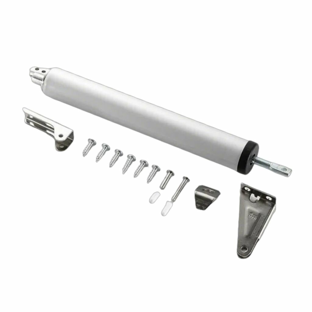 Дверная фурнитура, Простой амортизатор закрытия двери на газовой пружине - серебристый, комплект