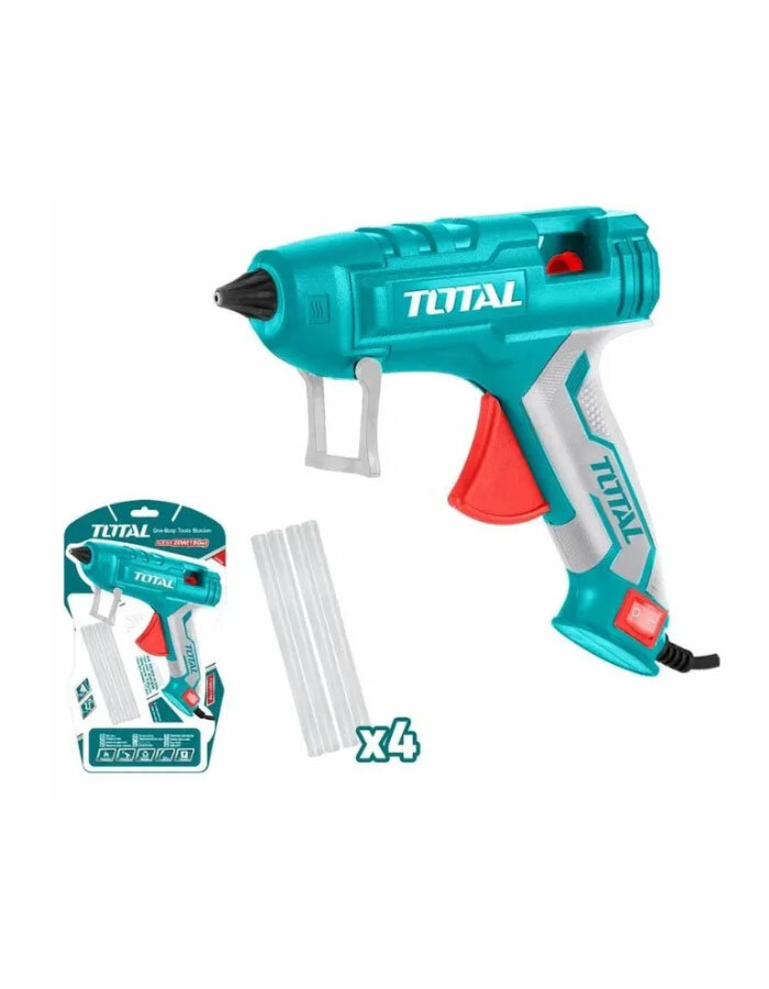 Термоклеевой пистолет 150 Вт, 220V-240V с 4 клеевыми стержнями TOTAL