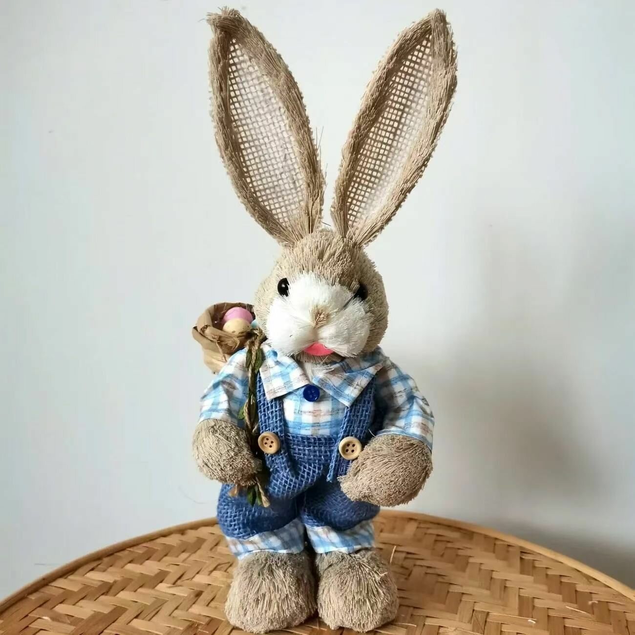 Пасхальный кролик 35 см для украшения дома и праздничного стола яркий декор подарок на Пасху