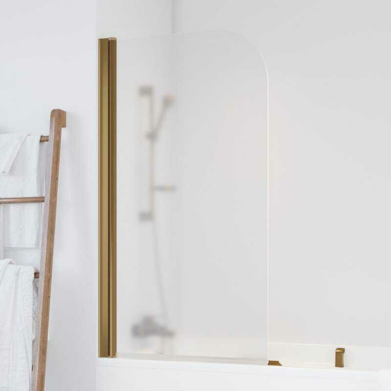 Шторка на ванну Vegas Glass EV 76 05 10 L профиль бронза, стекло сатин