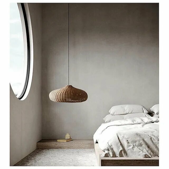 Подвесной светильник из ротанга с регулируемой длиной – теплый свет для столовой, гостиной, офиса