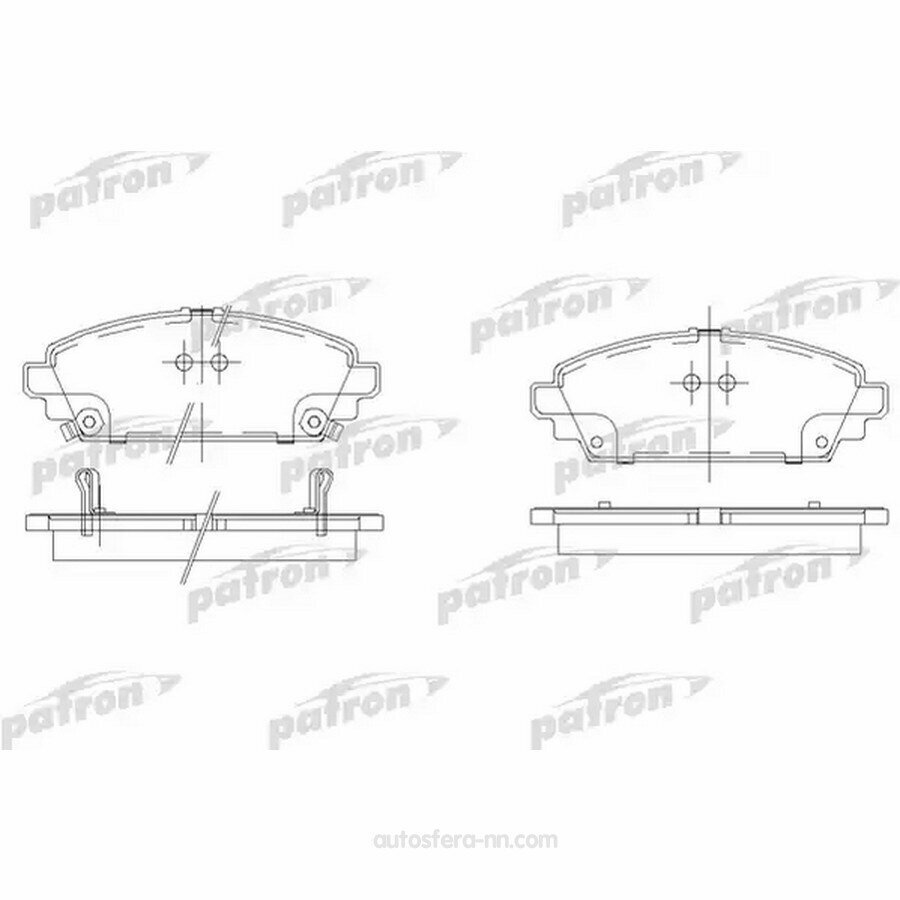PATRON PBP1601 Колодки тормозные дисковые передн HONDA: ACCORD VII 98-02, ACCORD VII Aerodeck 98-02