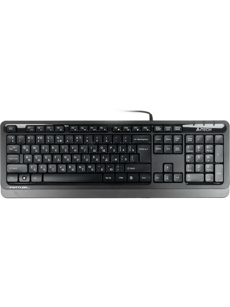 Клавиатура проводная A4TECH Fstyler FK10 серый (USB, 104 клавиши) (FK10 GREY)