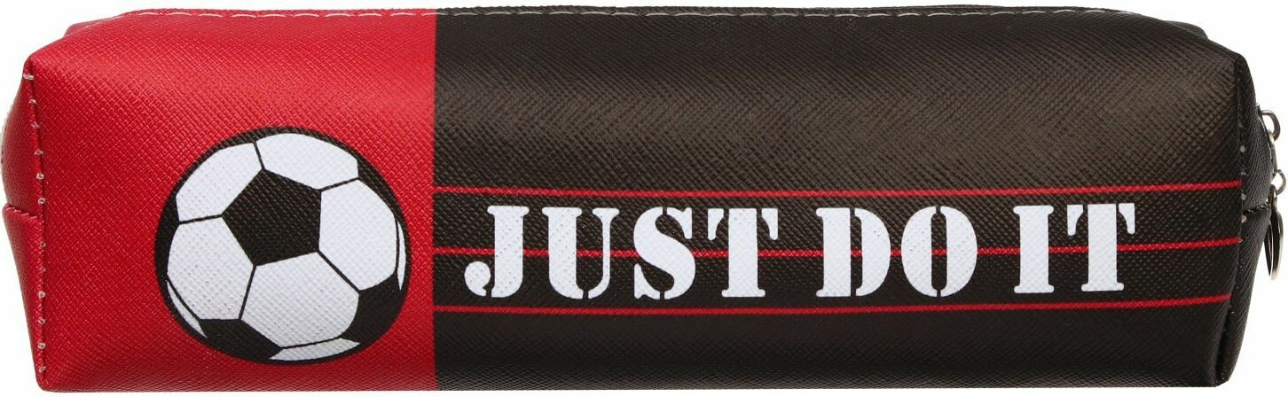 Пенал-косметичка "Футбольный мяч" на молнии, школьный чехол без наполнения, органайзер для карандашей и ручек микс