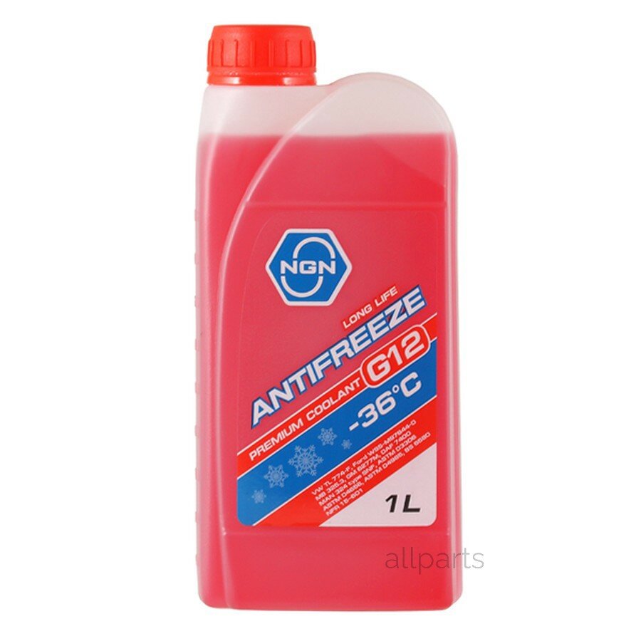 NGN V172485621 Антифриз, готовый раствор G12 -36 красный 1л
