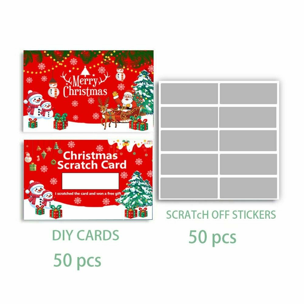 Скретч-карта с рождественским подарком своими руками
