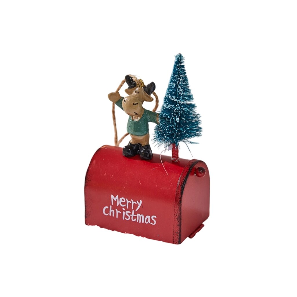 Подвесное Украшение Из Лося Санта-Клауса На Окне-Маленький Лось В Почтовом Ящике