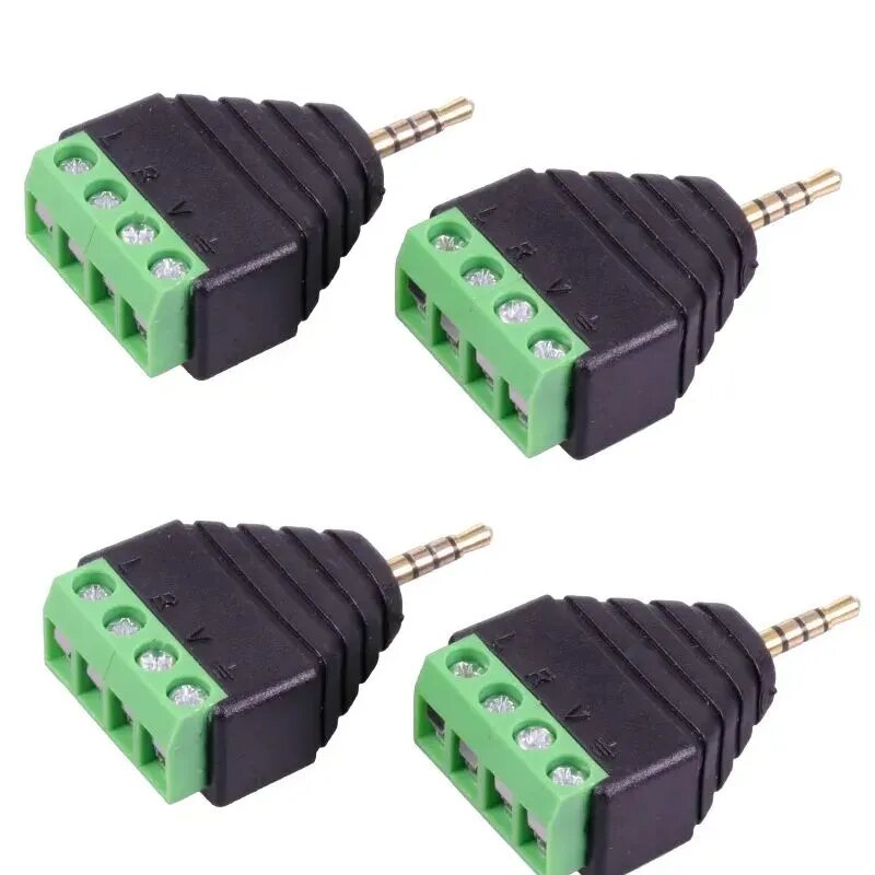 Разъем Штекер Jack 2.5 мм (4-pin) стерео колодка под винты, 4 шт