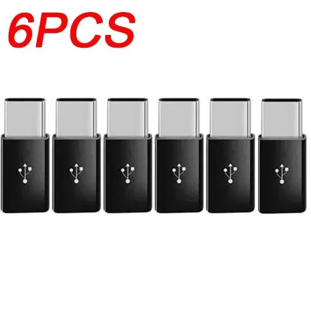 6 шт. Адаптер USB Type-C на Micro USB