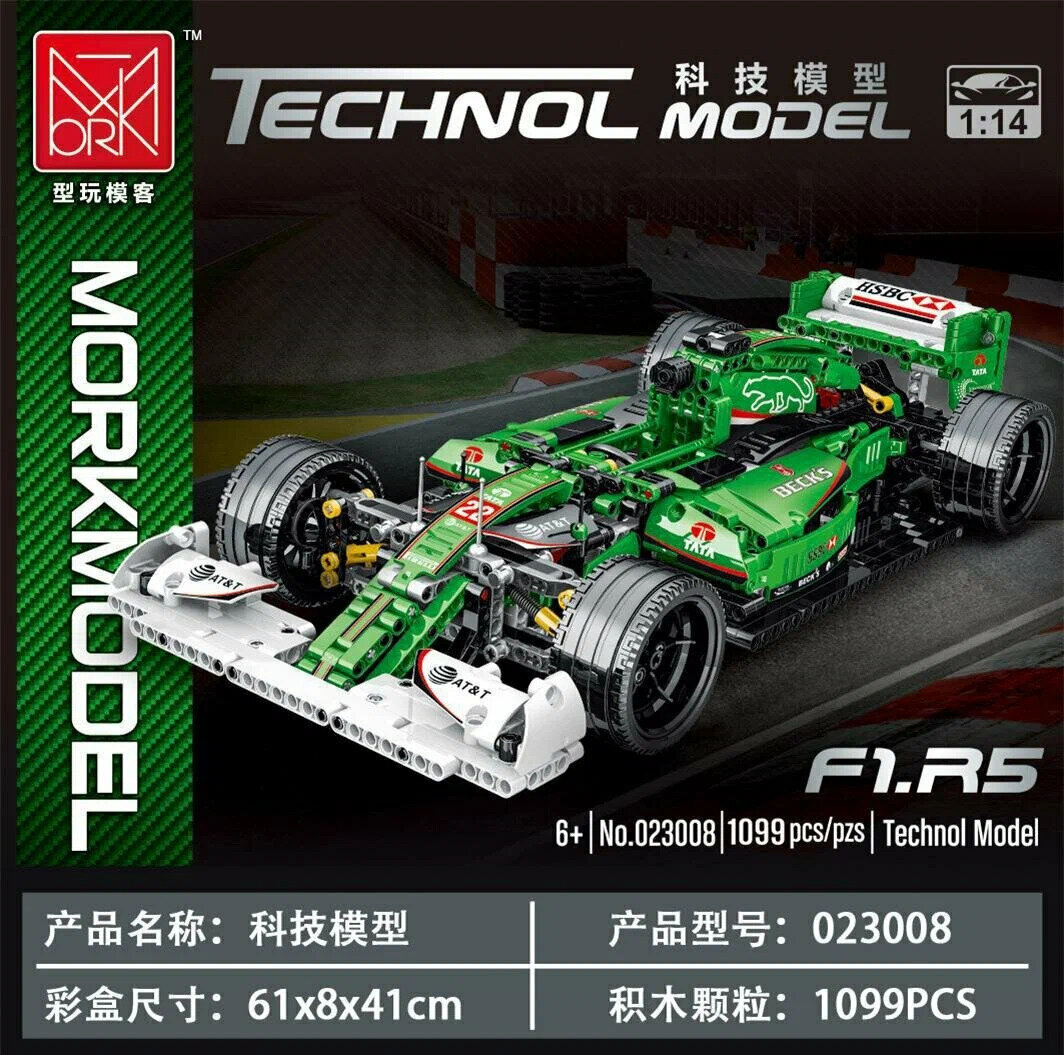 Конструктор Mork TECHNOL MODEL 023008 "Гоночный автомобиль Jaguar F1 R5", 1099 деталей