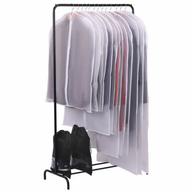 Чехлы для хранения одежды на молнии, комплект 12 шт. + 1 чехол + 2 сумки для обуви в подарок, SHAMAANI (шамаани), 609595