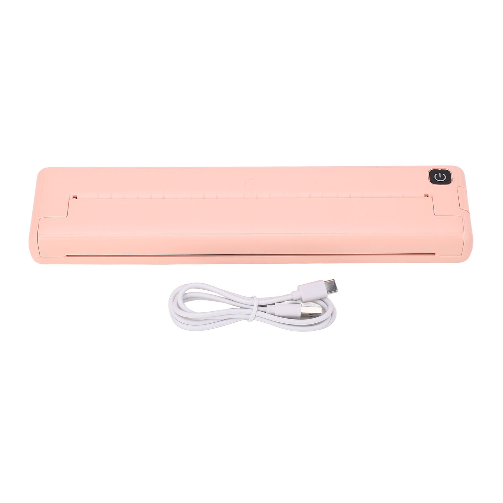 Мини принтер A4, Bluetooth, термопечать, аккумулятор, розовый