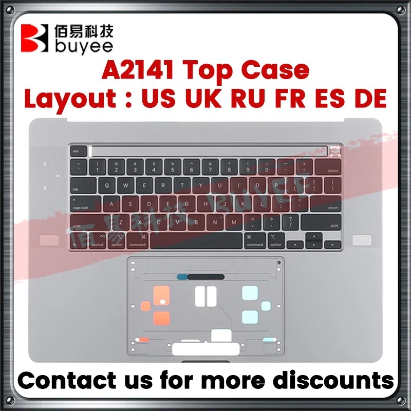Клавиатура BUYEECN для MacBook Pro Retina 16", 2019 года, с подсветкой Silver US