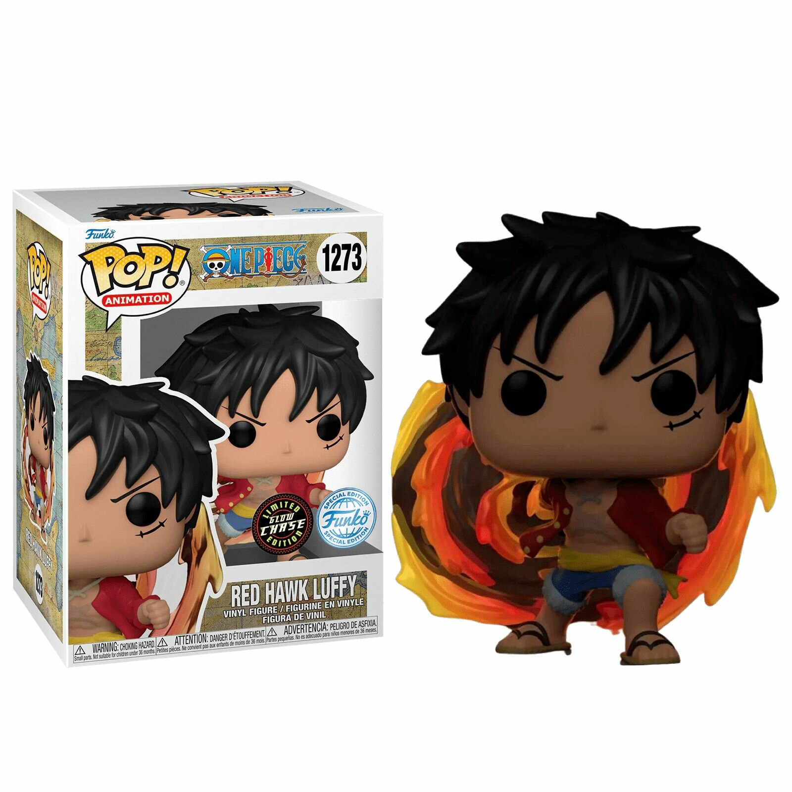Фигурка Монки Д Луффи Удар Красного Ястреба светящийся (Monkey D Luffy Red Hawk GitD (Chase) из аниме Ван Пис Большой Куш 1273