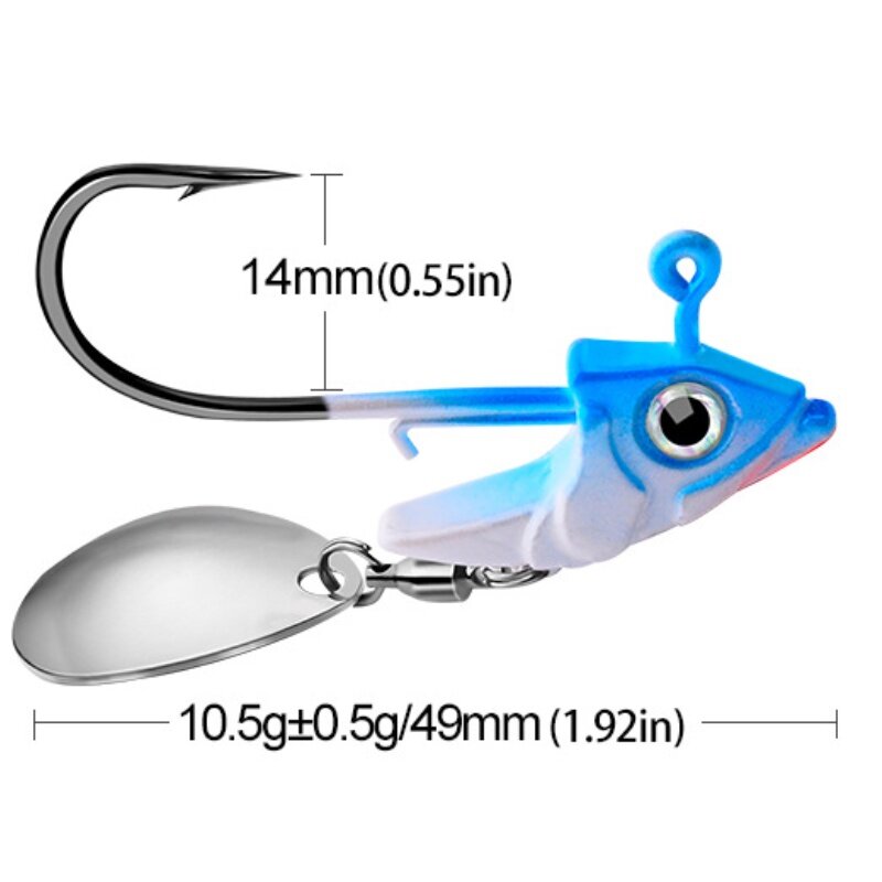 Proberos jig018 крючок для приманки для ловли вудлинг 7г 10г 15г синий размер 10