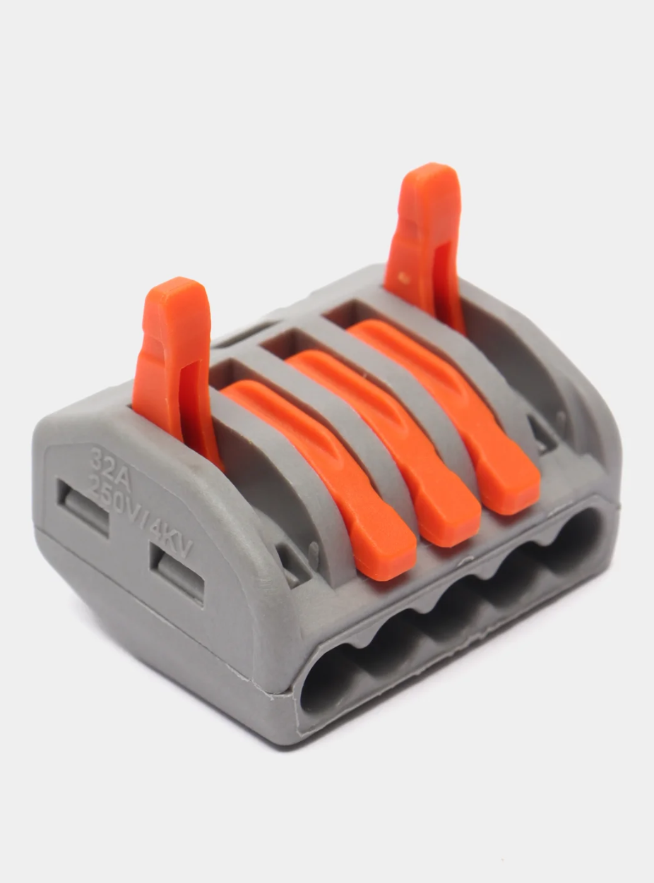 Клемма соединительная, 5-ти проводная, СМК222-415, (в упаковкe 40 клемм)