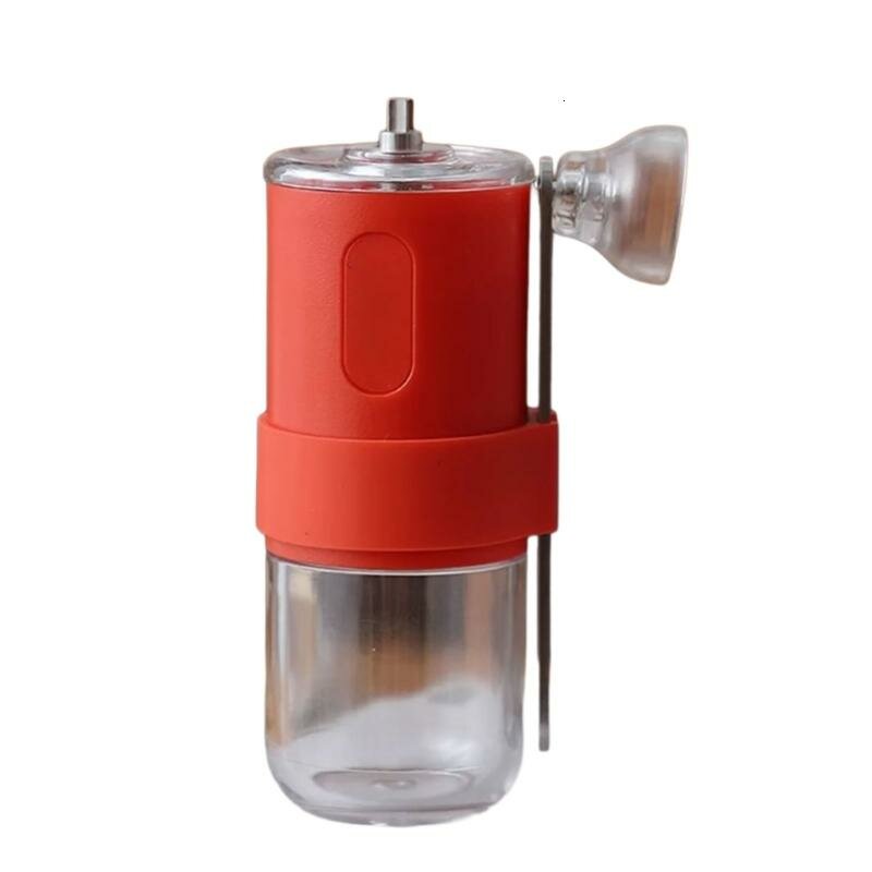 Ручная кофемолка с регулировкой помола, красный