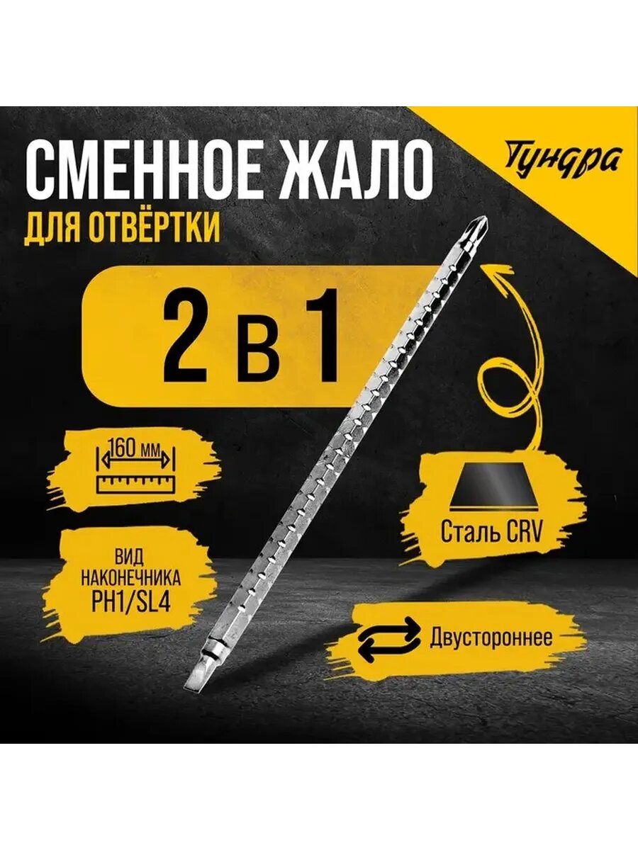 Многофункциональное двустороннее сменное жало для отвертки