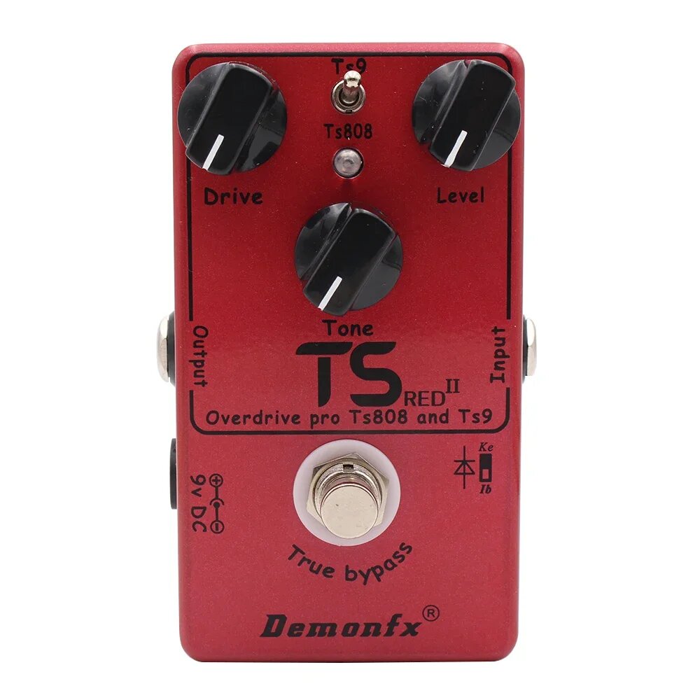 Demon FX TS RED II Педаль эффектов для гитары True Bypass Distortion Overdrive Effect Red Модернизированная версия V2.0