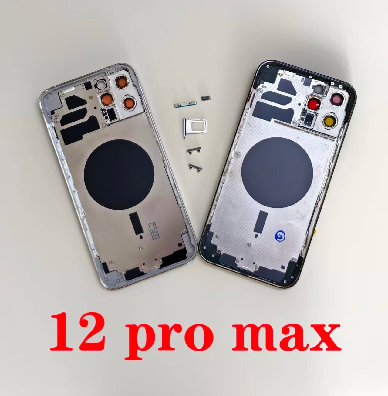 AAA новый высококачественный OEM для Iphone 12 Pro Max, крышка корпуса, дверца батарейного отсека, задняя рамка, средняя рамка со стеклом для 12pro max 12 pro max black