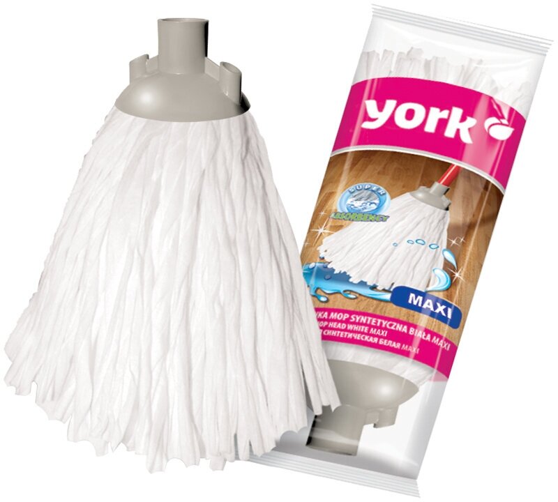 4 шт. Насадка МОП для швабры York "Maxi" веревочная, синтетическая ткань, ворс 25см