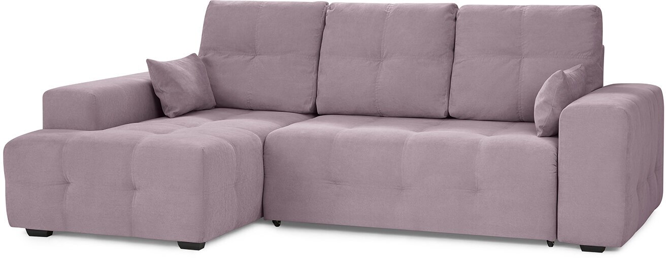Угловой диван-кровать Hoff Питсбург, 264х98х166 см, цвет лиловый, с левым углом