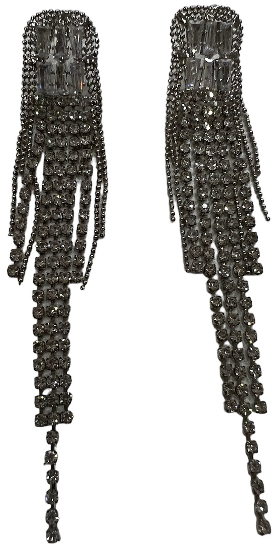 Серьги с подвесками, цепочки, циркон